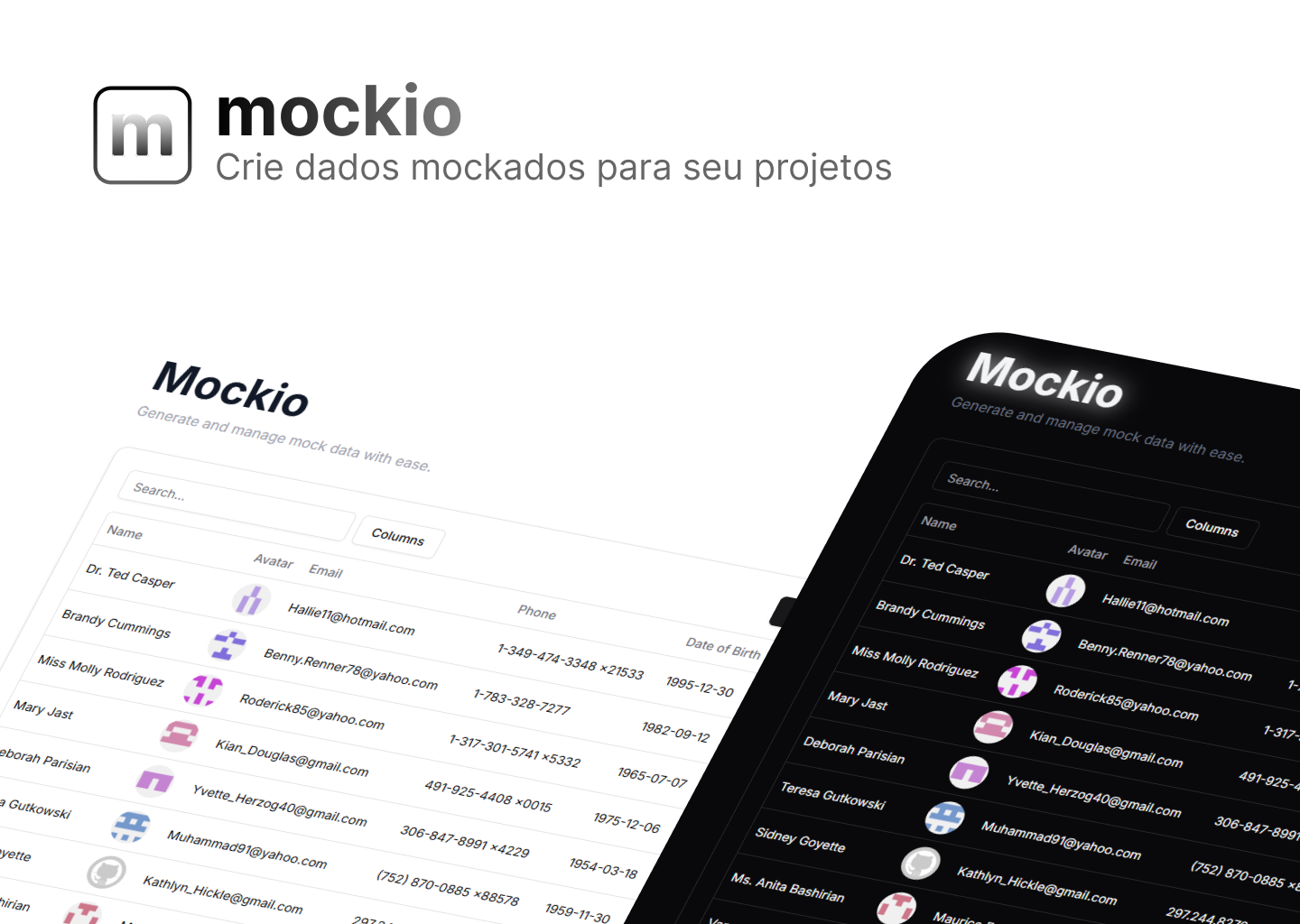 Mockio - Gerador de dados